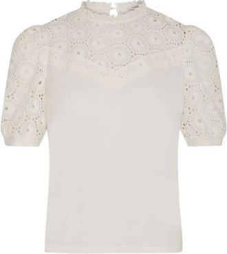 Morgan T-Shirt Manches Courtes brod&eacute; Off White XL