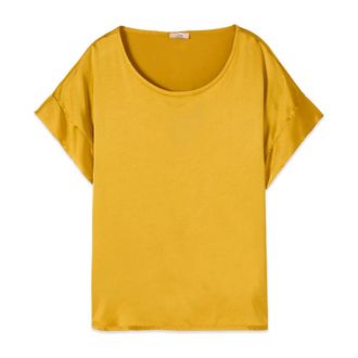 Oltre Viskose-Satinbluse - - Blouses & Shirts - Damen - Gelb - XS