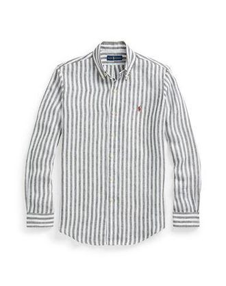 Ralph Lauren CUSTOM FIT STRIPED LINEN SHIRT