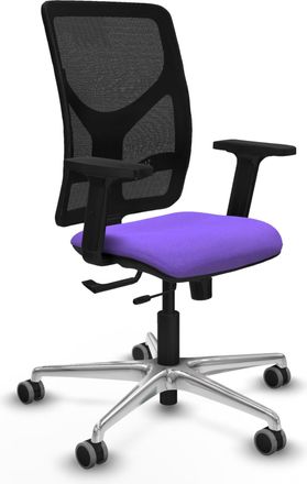 Piqueras y Crespo Schreibtischstuhl, 8 Stunden, mit 2D-Armlehnen, h&ouml;henverstellbare Lendenwirbelst&uuml;tze, ausgestattet mit Syncro/Traslack und Schneideschaum, mit Rollen 