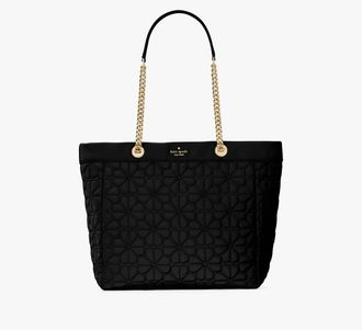 Kate Spade New York Kate Spade Spade Flower Xl Tote Bag Aus Nylon Mit Steppmuster f&uuml;r Frauen in Schwarz | Fabric