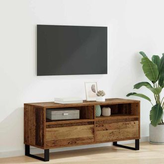 vidaXL vidaXL Meuble TV avec tiroir Bois Ancien 100 x 34,5 x 44,5 cm