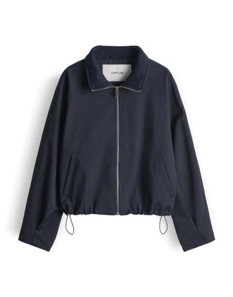 OPUS Damen Jacke | HALVI Regular sportlicher Blouson im Baumwoll Mix Coal Blue, 36