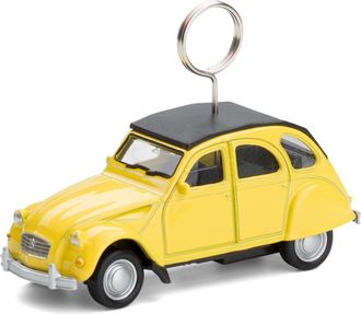 Corpus Delicti Karten- und Fotohalter auf R&auml;dern kompatibel mit Citro&euml;n 2CV / fahrbarer Tischkartenhalter f&uuml;r Namensschilder, Platzkarten Hochzeiten Ente gelb (20.4g