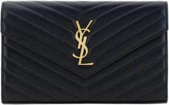 Saint Laurent Monogram Envelope Umh&auml;ngetasche - - Accessories - Damen - Schwarzk - ONE SIZE
