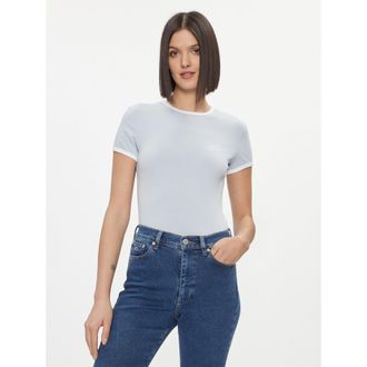 Tommy Jeans T-Shirt Signature DW0DW17377 Himmelblau Slim Fit