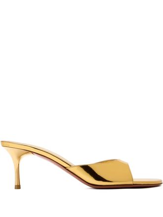 Amina Muaddi mules Jeanne métallisé 60 mm - Or