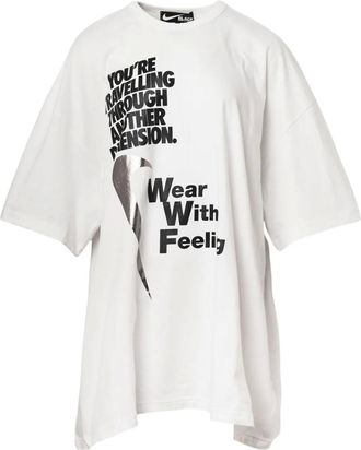 Comme Des Garçons x Nike T-Shirt mit grafischem Print - Weiß