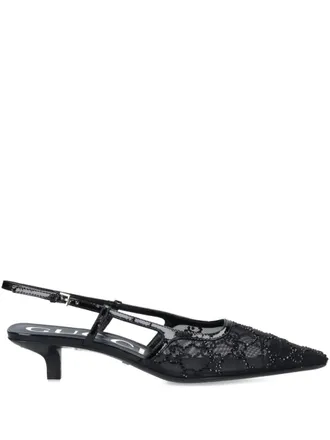 Gucci Slingback-Pumps mit GG-Monogramm - Schwarz