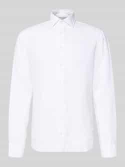 Seidensticker Regular Fit Business-Hemd aus Leinen mit Kentkragen