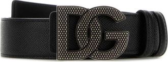Dolce & Gabbana Homme, Accessoires, Noir, Taille: 105 CM Reversible Logo Belt