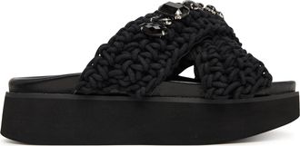 INUIKII Pantoletten Inuikii Woven Stones Platform 1004.005.0043 Schwarz