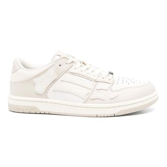 Amiri Beigefarbene Ledersneaker mit Skelett-Applikation - - Shoes - Herren - Beige - 44 EU