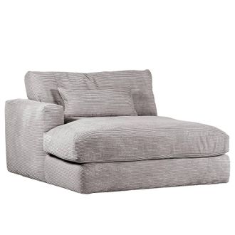 Loftscape home24 Recamiere Izumo Grau Cordstoff Coco 135 x 67 x 140cm Ottomane davorstehend links Modern