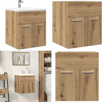 vidaXL Waschbeckenschrank Artisan-Eiche 41x38,5x46 Holzwerkstoff - Vidaxl