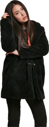 Urban Classics Damen Ladies Oversized Sherpa Coat Mantel, Schwarz (Black 00007), XXXXX-Large (Herstellergr&ouml;&szlig;e: 5XL)
