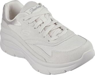 Skechers Femme Modern DLux Free Mind Baskets, Off White Suede/Mesh, 36 EU