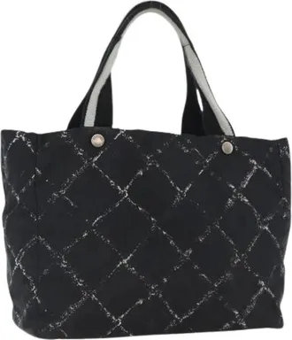 Chanel unisex, Pre-owned, Noir, Taille: ONE Size Sac cabas Vintage en nylon Pre-owned