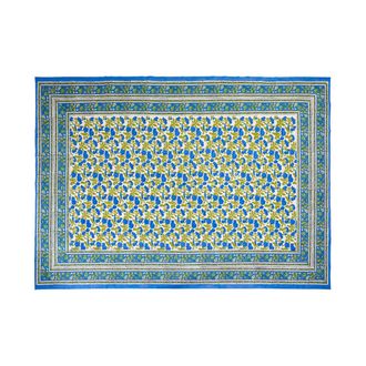 Novit&agrave; Home Salento - single blue decorated bedspread in cotton - 180x270