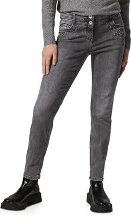 Cecil B378396 Style Scarlett Decorated, Mid Grey Used Wash, 32W / 30L Femmes