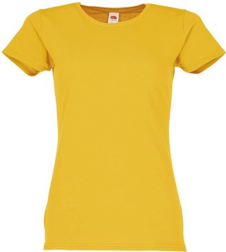 Fruit Of The Loom Ladies Iconic T-Shirt Gr&ouml;&szlig;e S - XXL, Farbe:sonnenblumengelb, Gr&ouml;&szlig;e:2XL