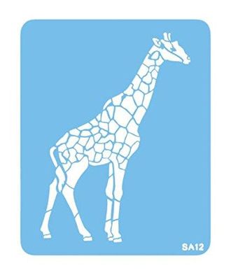 PME JEM SA12 Giraffenschablone, Kunststoff, Blau, 15 x 1 x 15 cm
