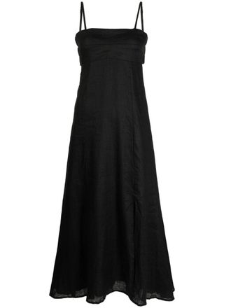 Faithfull The Brand robe mi-longue &agrave; encolure carr&eacute;e - Noir