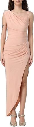 Elisabetta Franchi Robe asym&eacute;trique en jersey cr&ecirc;pe - Femme - Robes - Rose - Taille: 44 FR