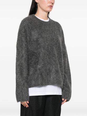 Soft Goat Brushed Wool Sweater - Grey