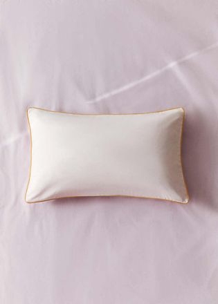 Mango Taie doreiller berceau percale de coton r&eacute;versible liser&eacute; en contraste 30 x 50 cm violet clair/pastel - Home - 30x50cm - MANGO HOME