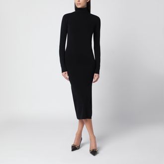 Gucci Schwarzes Midi-Rollkragenkleid
