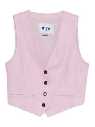 Msgm M. S.G. M. Gilet - Couleur Chair