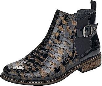 Rieker Bottes pour Femme, Noires Bottine Chelsea, 39 EU