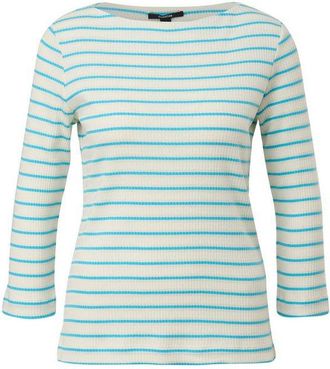 Comma 3/4-Arm-Shirt T-Shirt Rippshirt aus Viskosemix