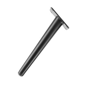 Holibanna Metall Möbelfuß Schräg Schwarz mit Gummischutz Robustes Ersatz Tischbein für Couchtisch Schminktisch Schreibtisch Vielseitig für Sofa Esstisch und Sch