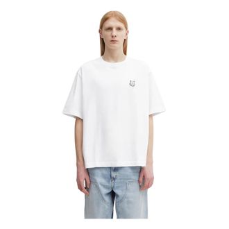Maison Kitsun&eacute; Tee Oversize Fox Head - Homme - Tops - Blanc - Taille: M