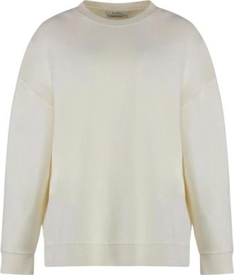 Max Mara Femme, Sweatshirts et sweats &agrave; capuche, Blanc, Taille: 40 FR Pull Ras du Cou Coupe D&eacute;contract&eacute;e
