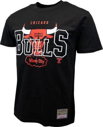 Mitchell & Ness NBA See Thru T-Shirt - Chicago Bulls, XL, Schwarz