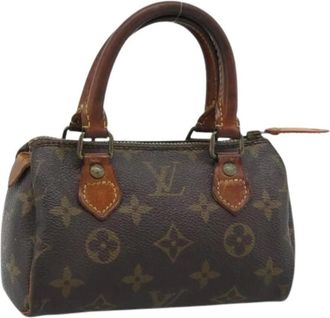 Louis Vuitton Pre-owned Mini Speedy Pouch - Femme - Pre-owned - Brun - Taille: ONE Size