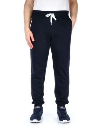 Champion Herren Legacy Icons-Powerblend Terry C-Logo Zip Rib Cuff Trainingshose, Marineblau, M