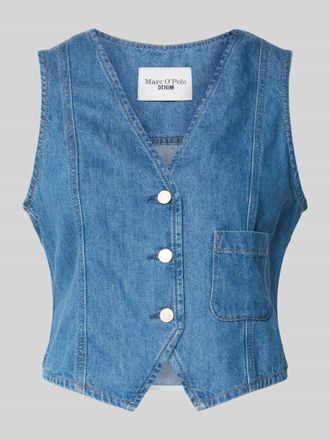 Marc O'Polo Denim Regular Fit Jeansweste mit Leinen-Anteil