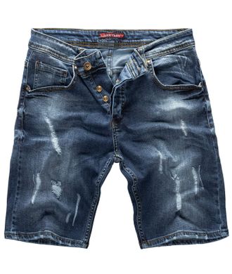 Rock Creek Herren Shorts Jeansshorts Denim Stretch Sommer Shorts Regular Slim [RC-2130 - Destroyed Look W29]