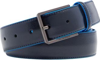 Piquadro Ceinture en cuir avec boucle ardillon - Homme - Accessoires - Bleu - Taille: ONE Size