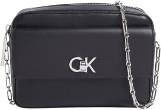 Calvin Klein Damen Crossbody Bag Tasche Re-Lock Pocket mit Drehverschluss, Schwarz (Black), Einheitsgröße