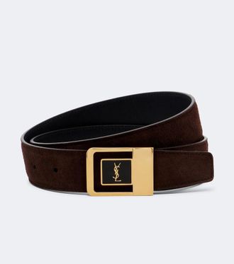 Saint Laurent Ceinture Cassandre en daim