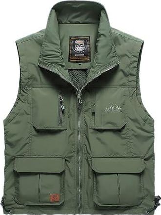 Generic Gilet dext&eacute;rieur pour homme - Sans capuche - Avec poches - Gilet dhiver ultra l&eacute;ger - Couleur unie - Avec fermeture &eacute;clair - Gilet softshell - Grandes