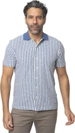 Gran Sasso Homme, Pulls, Bleu, Taille: M Chemise en maille textur&eacute;e &agrave; manches courtes
