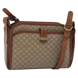 Celine Pre-owned Vintage Macadam Canvas Shoulder Bag - Femme - Pre-owned - Brun - Taille: ONE Size