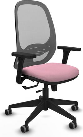 Piqueras y Crespo B&uuml;rostuhl in Rosa, mit 3D-Armlehnen, h&ouml;henverstellbare Lendenwirbelst&uuml;tze, ausgestattet mit Syncro/Traslack und Schneideschaum, mit Rollen von 65 mm, 