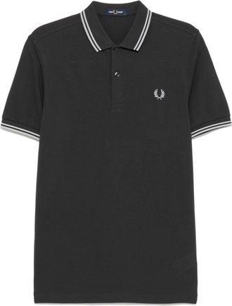 Fred Perry Poloshirt mit Logo-Stickerei - Grau